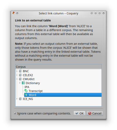 Output menu — Coquery 0.10.0 documentation
